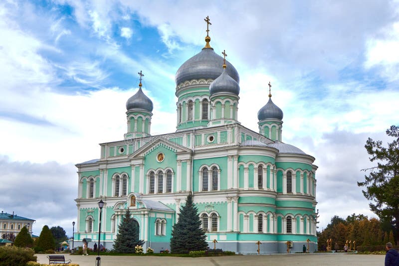 Cathedral of Holy Trinity in Diveevo Stock Photo - Image of city ...