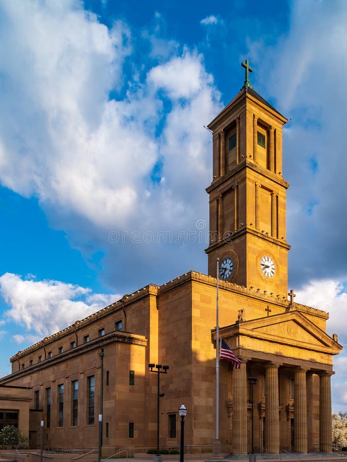 Cathedral of the Immaculate Conception Stock Image - Image of limestone ...