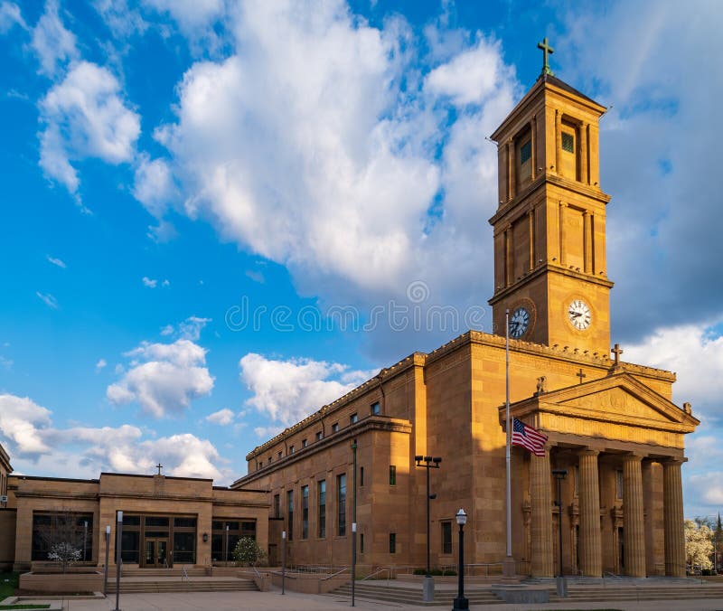 Cathedral of the Immaculate Conception Stock Image - Image of roman ...