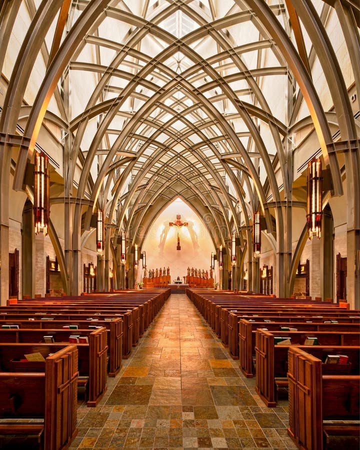 Cathedral interior stock image. Image of pews, religion - 23157741