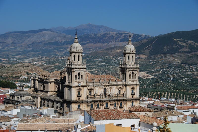 Cathedral, Jaen, Spain. stock photo. Image of mediterranean - 25610986