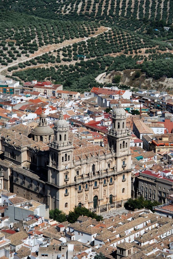 Cathedral, Jaen, Spain. stock photo. Image of buildings - 25748386