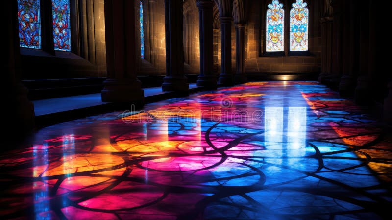 Cathedral light patterns stock illustration. Illustration of ...