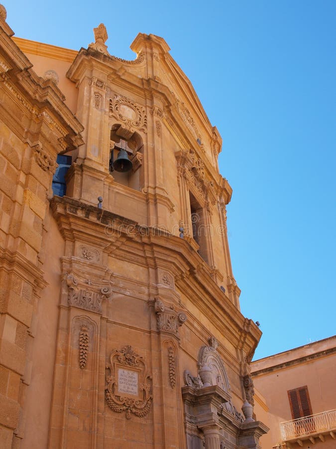 The cathedral of Marsala stock image. Image of historical - 44357941