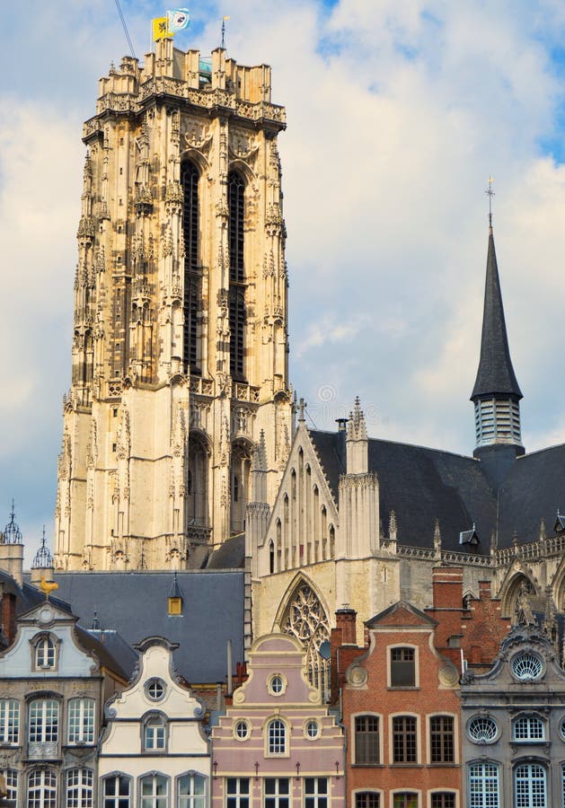 Cathedral in Mechelen Belgium Stock Image - Image of culture, belgian ...