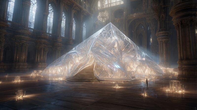 Cathedral of Memory with Crystalline Nodes, Light Threads, and ...