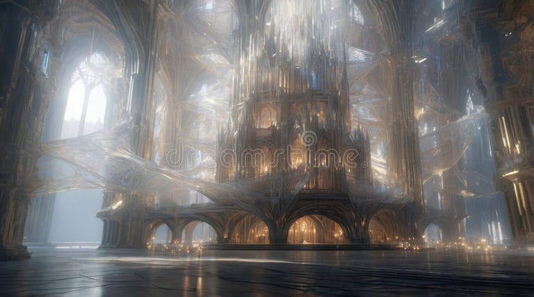 Cathedral of Memory with Crystalline Nodes, Light Threads, and ...