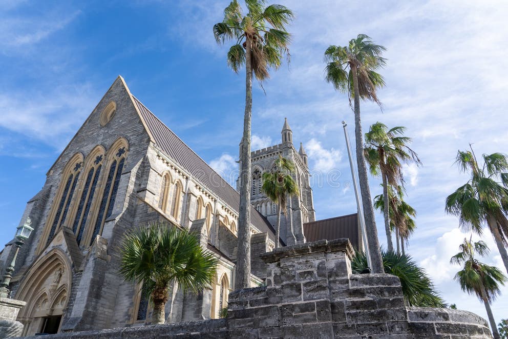 Cathedral of the Most Holy Trinity in Hamilton, Bermuda Island Stock ...