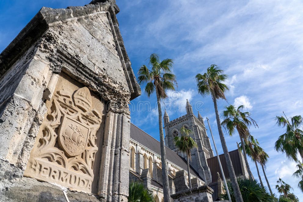 Cathedral of the Most Holy Trinity in Hamilton, Bermuda Island Stock ...