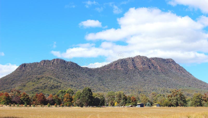Cathedral Mountain, Australia Stock Image - Image of nature, trees ...