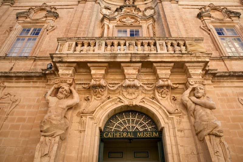 Cathedral Museum in Mdina, Malta Stock Photo - Image of baroque, gold ...