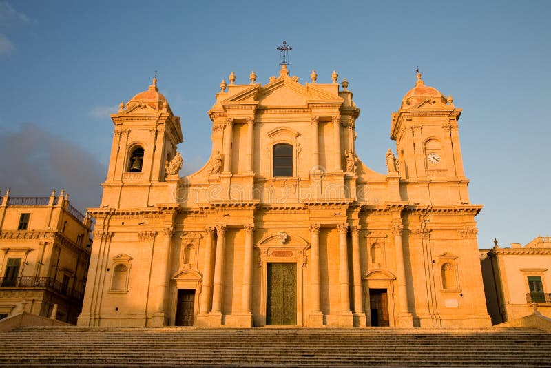 Cathedral of Noto, Sicily stock photo. Image of cathedral - 23406354