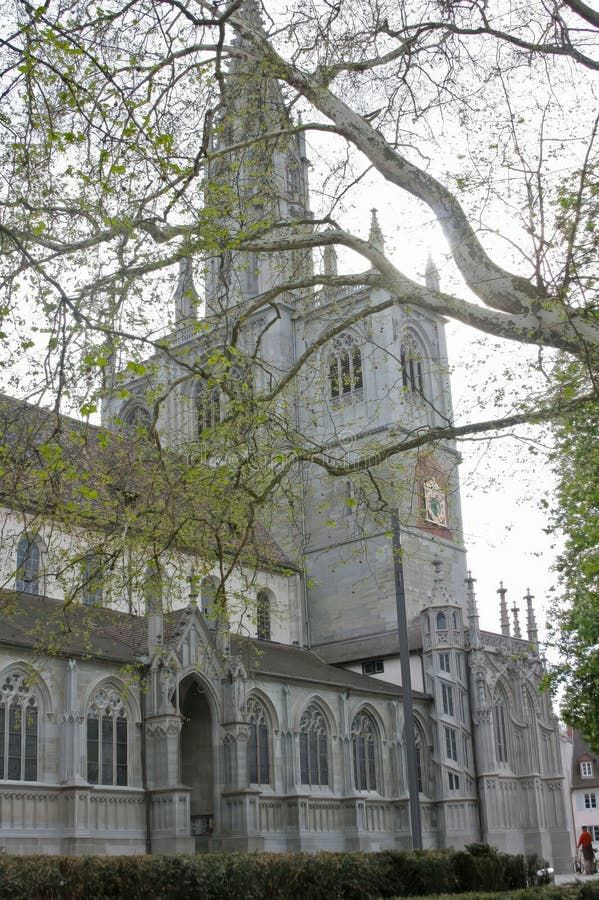 Cathedral of Our Lady of Constance in Spring Behind the Branches of the ...