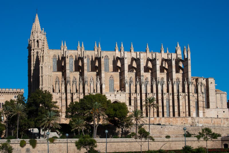 Cathedral of Palma De Majorca Stock Image - Image of mediterranean ...