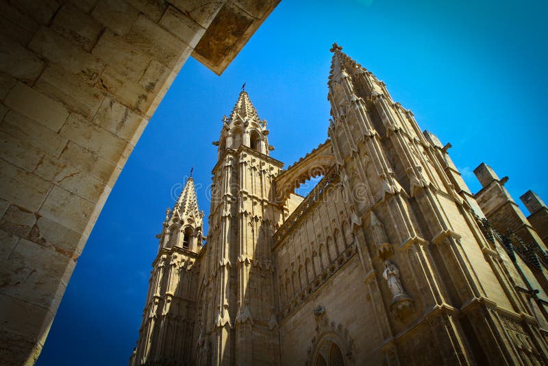 Cathedral of Palma De Majorca Stock Image - Image of spain, cathedral ...