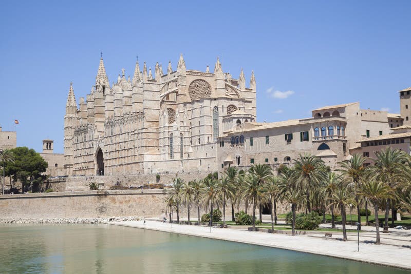 Cathedral of Palma De Majorca Stock Image - Image of spain, travel ...