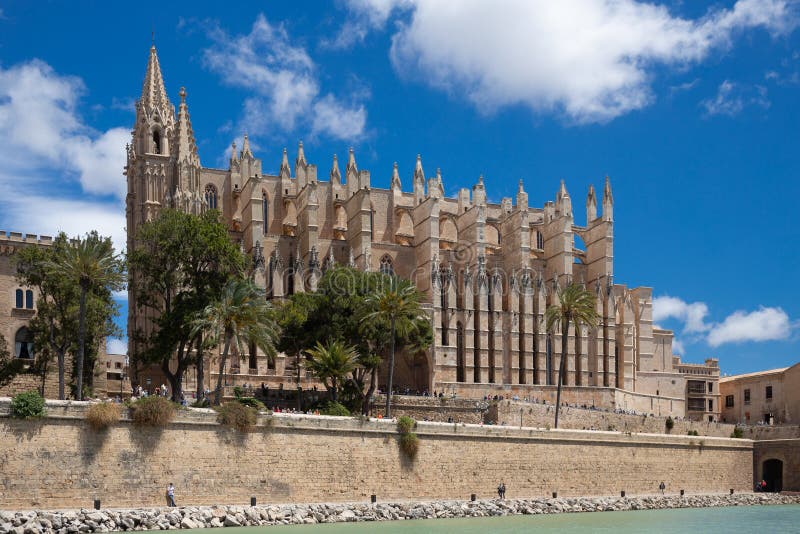 Cathedral of Palma De Mallorca Stock Image - Image of palma, town ...