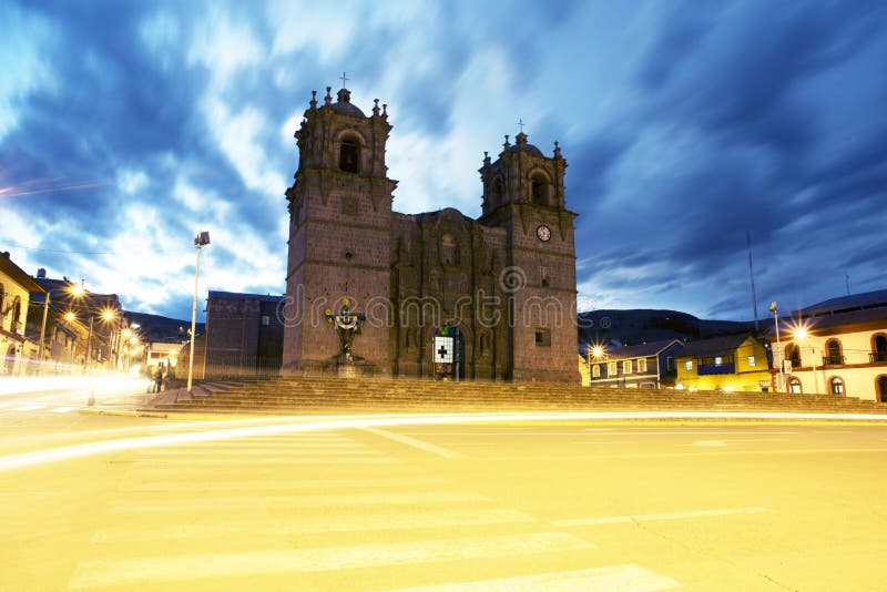 The Cathedral of Puno ,and Square Peru -configuration is Baroque Style ...