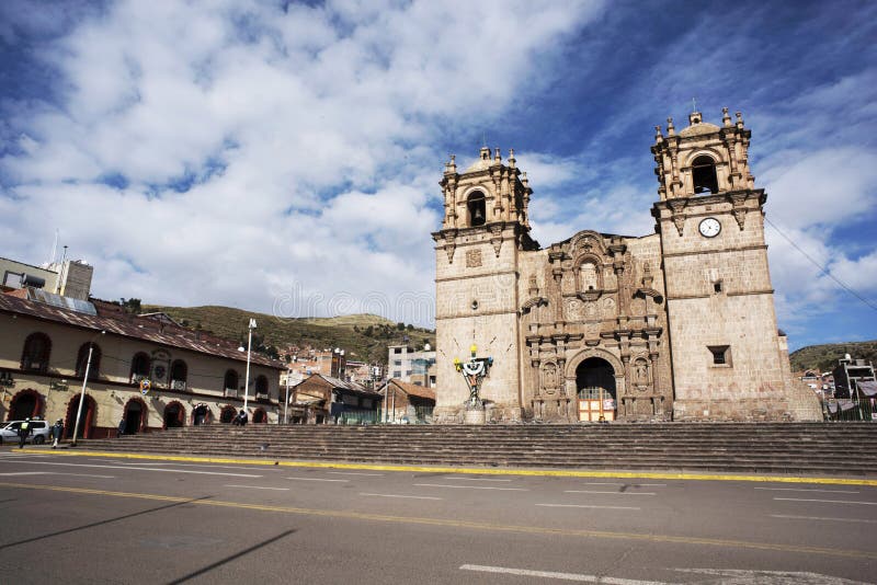 The Cathedral of Puno ,and Square Peru -configuration is Baroque Style ...