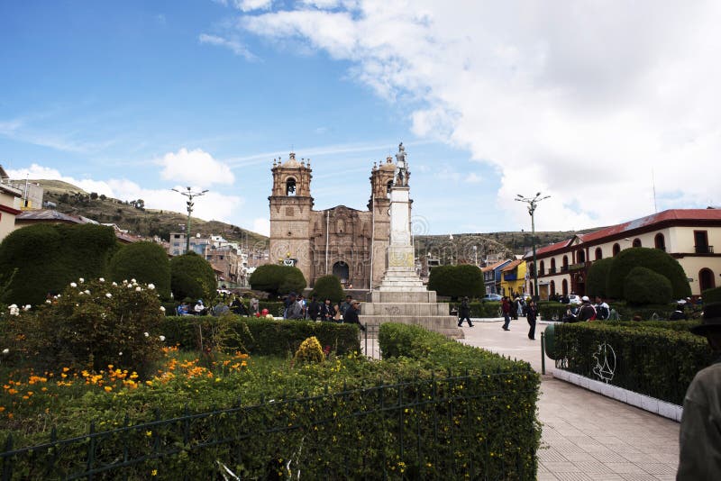 The Cathedral of Puno ,and Square Peru -configuration is Baroque Style ...