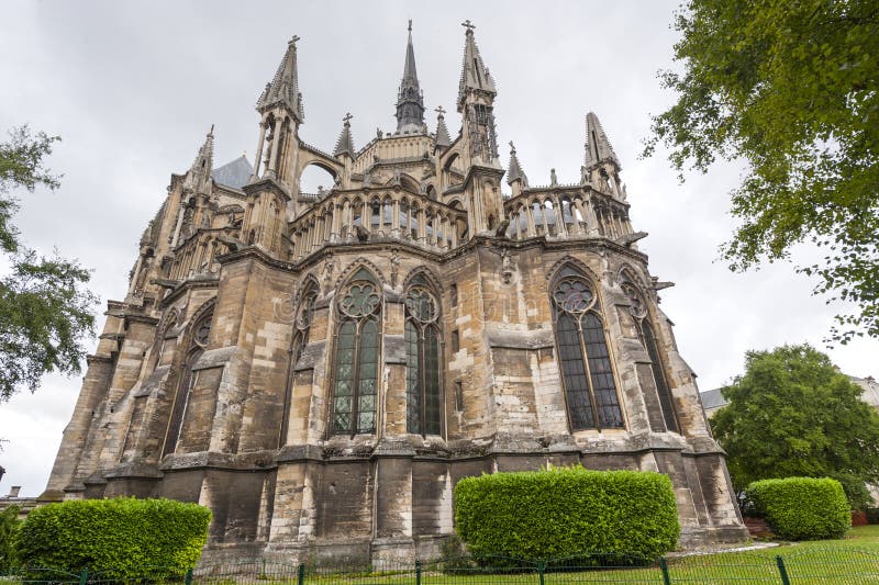 Cathedral of Reims - Exterior Stock Image - Image of apse, color: 27535411
