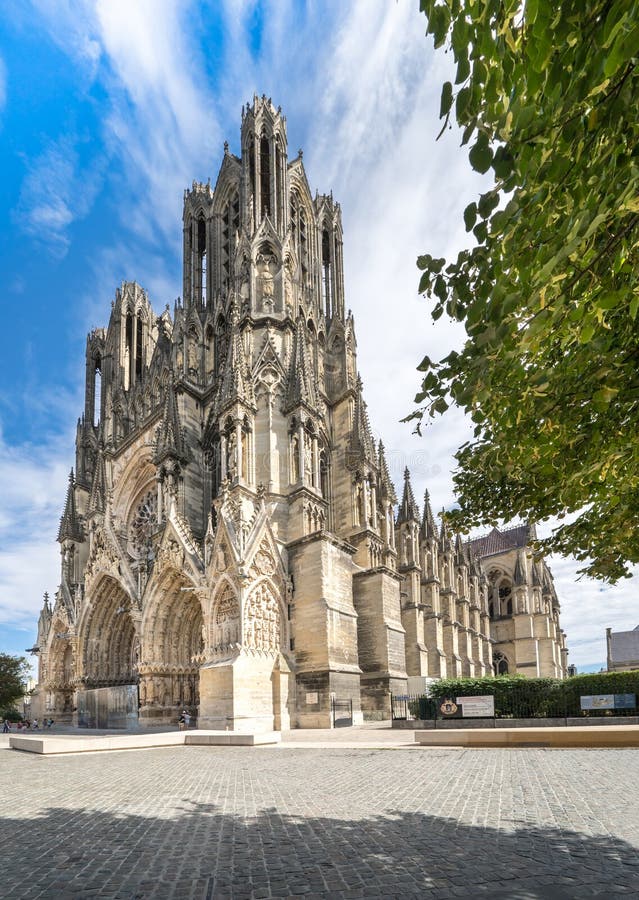 Cathedral of Reims, France stock image. Image of religion - 267138575