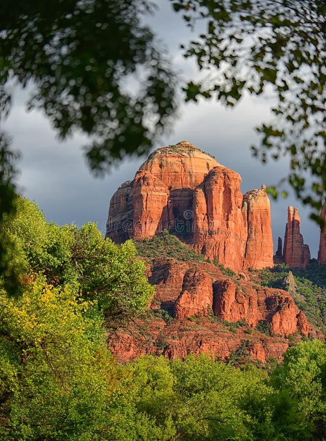 Cathedral Rock Energy Vortex in Sedona Stock Photo - Image of rock ...