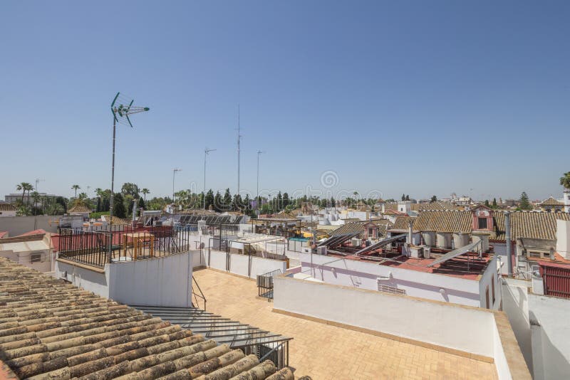 Cathedral from rooftop stock image. Image of sevilla - 93235579