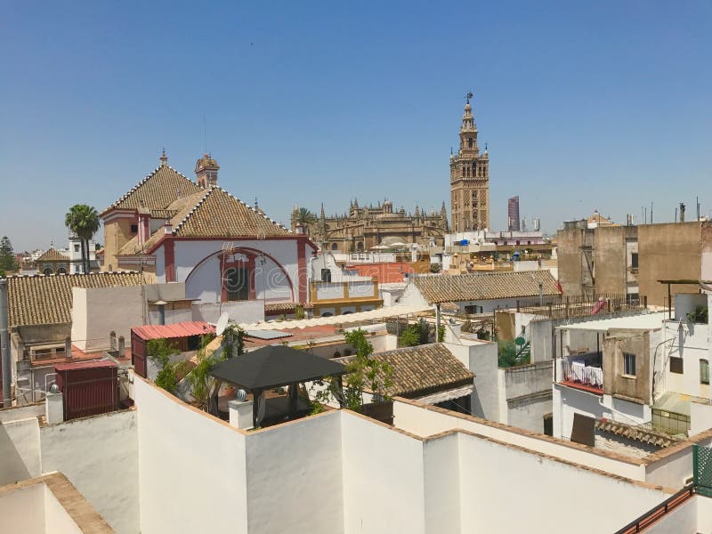 Cathedral from rooftop stock photo. Image of town, property - 93235582
