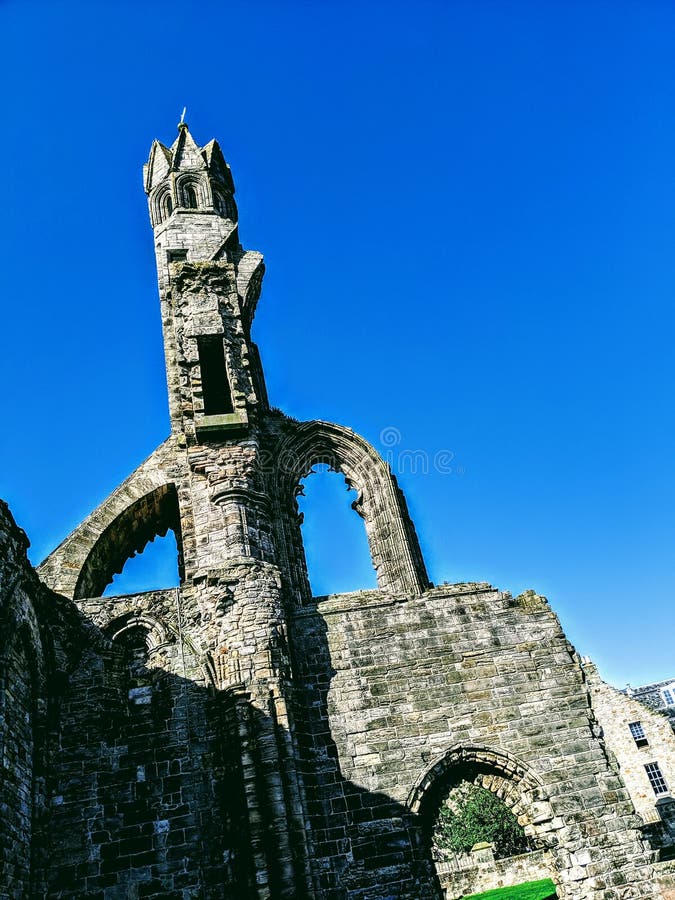 Cathedral Ruins Frame Old Blue Sky Pretty Stock Image - Image of ...