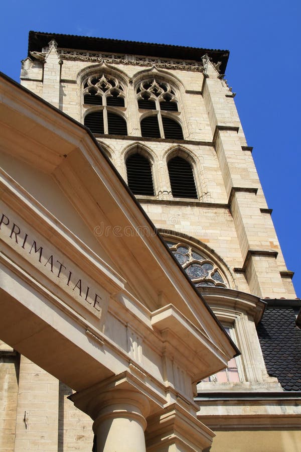 Cathedral Saint-Jean in Lyon Stock Photo - Image of tower, tourism ...
