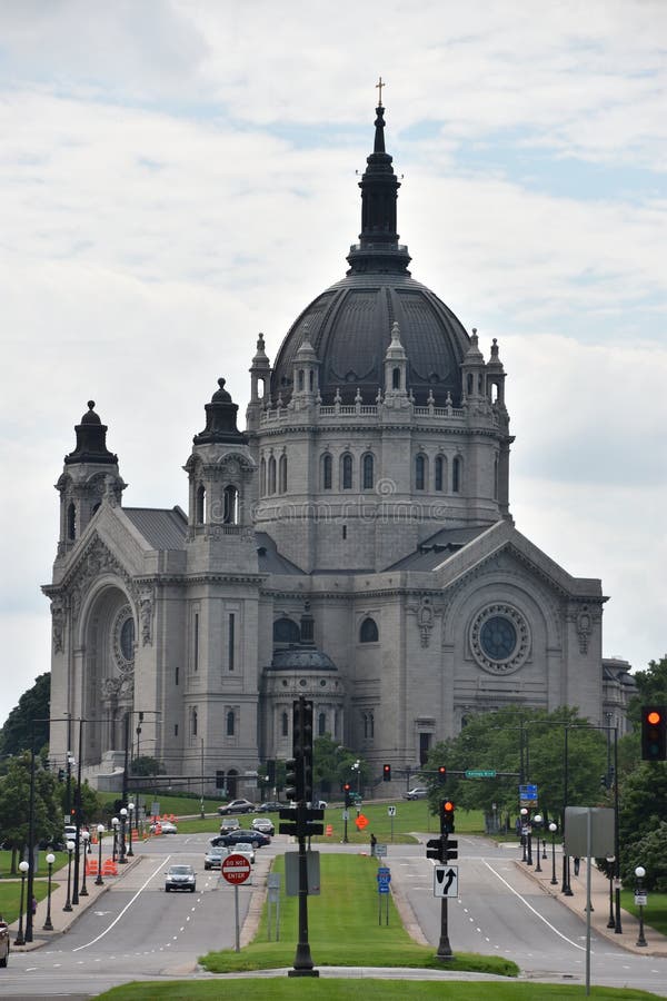Cathedral of Saint Paul in Minnesota Stock Photo - Image of minnesota ...