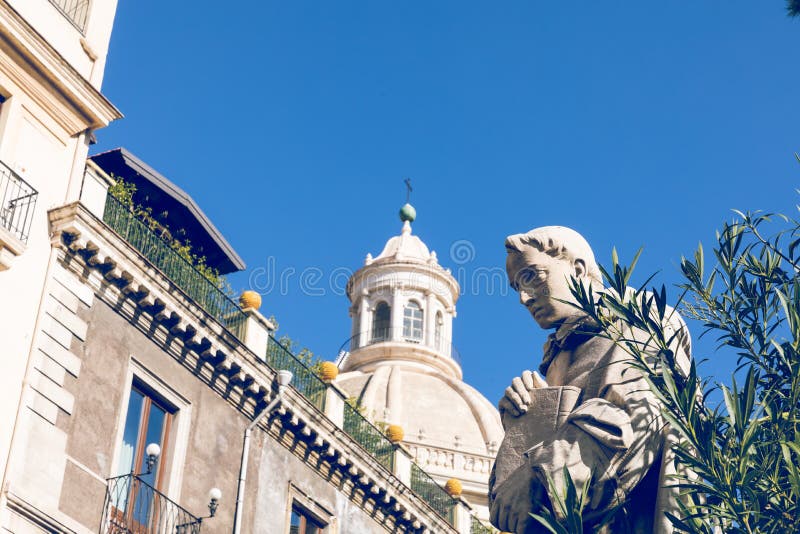 Cathedral of Santa Agatha in Catania in Sicily, Italy. Stock Image ...