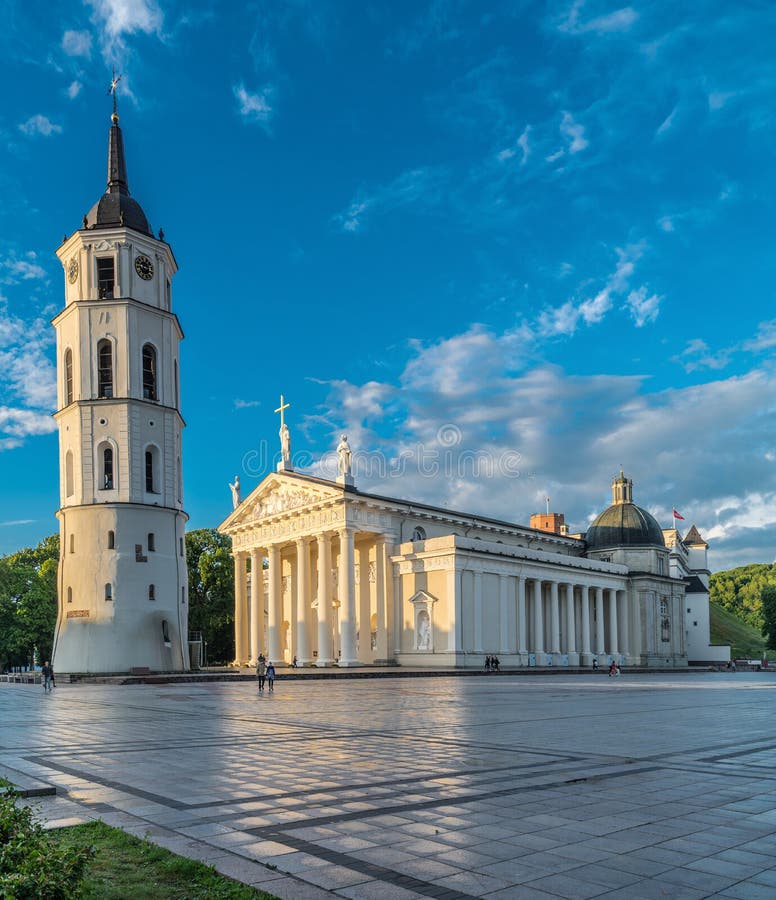 The Cathedral Square and Bell Tower in Vilnius. Lithuania. 2016.06 ...