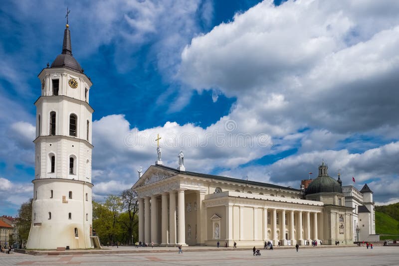 Cathedral Square in Vilnius, Lithuania. Stock Photo - Image of arsenalo ...