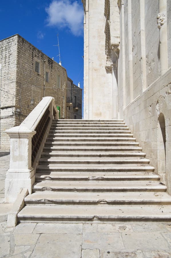 Cathedral Staircase. Apulia Stock Photo - Image of architecture, blue ...