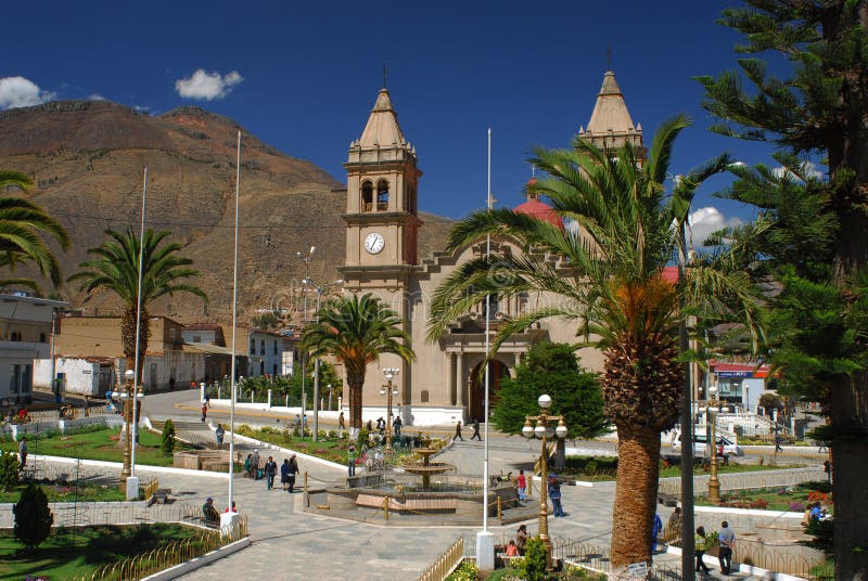 Cathedral of Tarma - Peru editorial photo. Image of park - 259940446