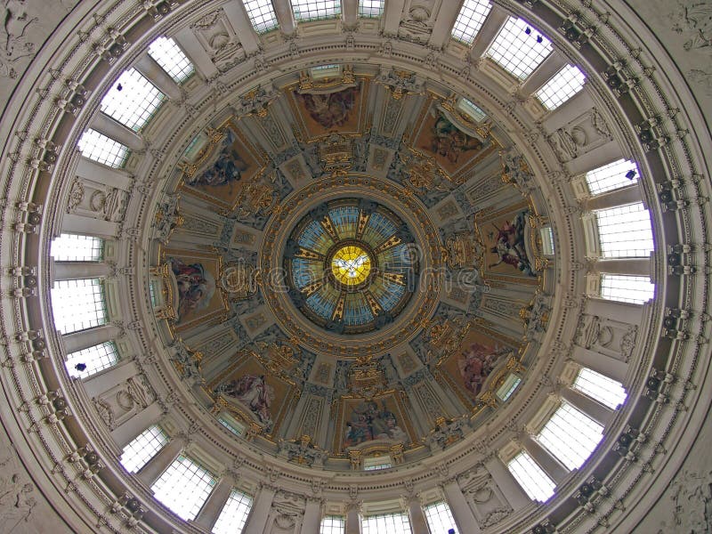 Cathedral Dome Interior View. Looking Up Editorial Stock Image - Image ...