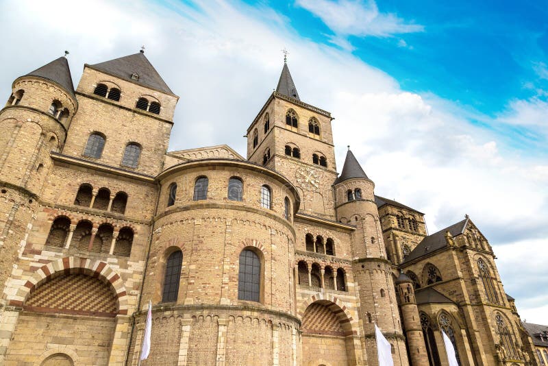 Cathedral of Trier stock image. Image of building, romanesque - 186559425