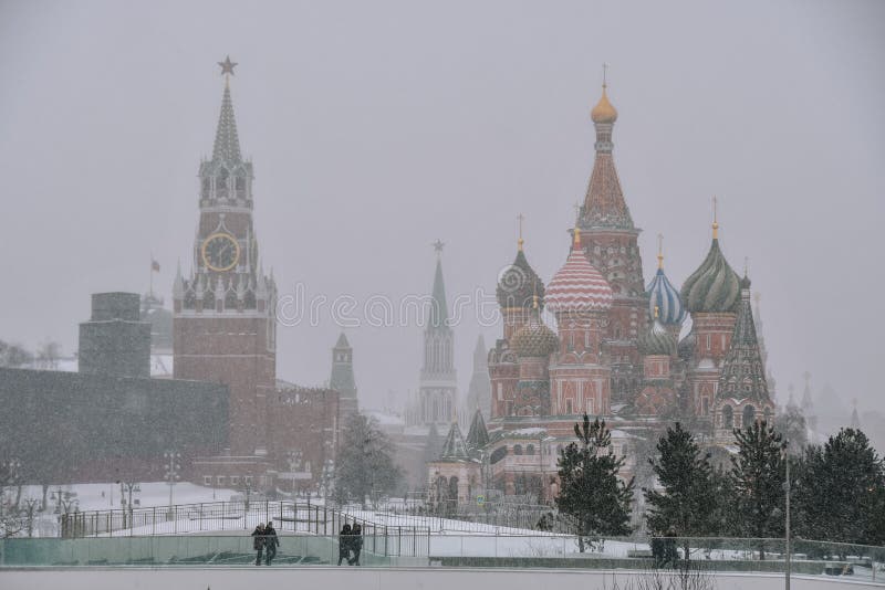 Cathedral of Vasily the Blessed Surrounded by Greenery Covered in the ...