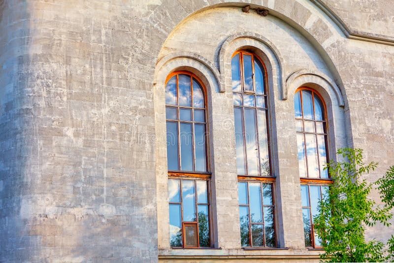 Cathedral Window with Arches Stock Image - Image of facade, italy ...