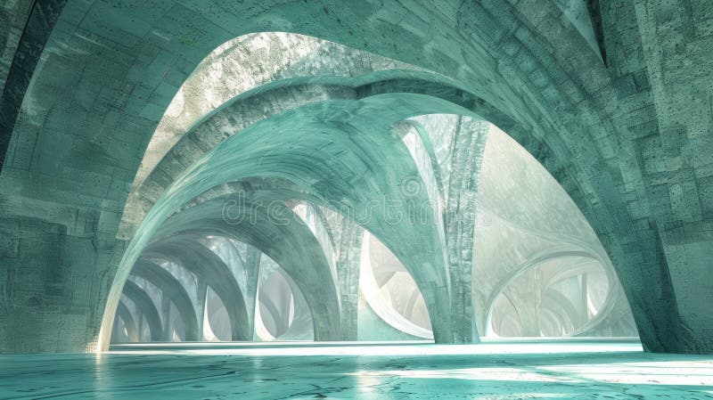 A Cathedrallike Cave of Geometric Arches and Domes a Modern Marvel of ...