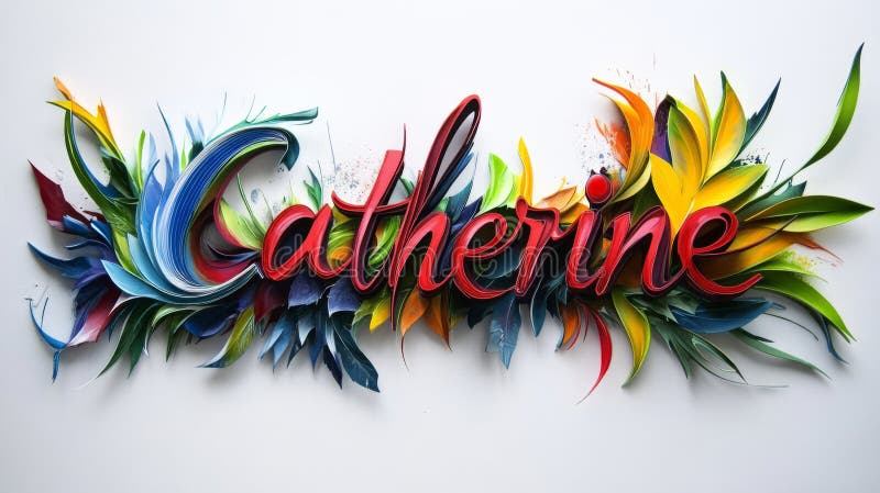 Catherine Graffiti Splash Designt Stock Illustration - Illustration of ...