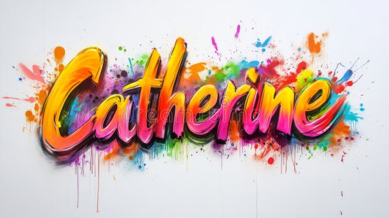 Catherine Graffiti Splash Designt Stock Illustration - Illustration of ...