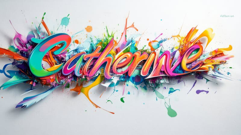 Catherine Graffiti Splash Designt Stock Illustration - Illustration of ...