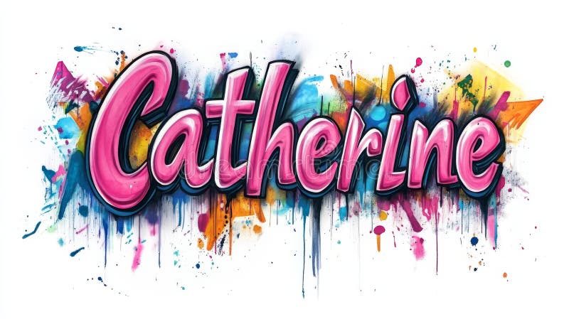 Catherine Graffiti Splash Designt Stock Illustration - Illustration of ...