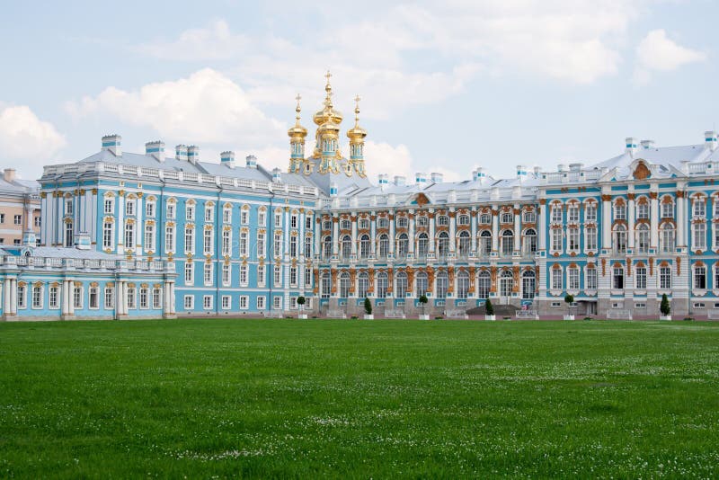 Catherine Palace stock image. Image of hectares, landscape - 226355