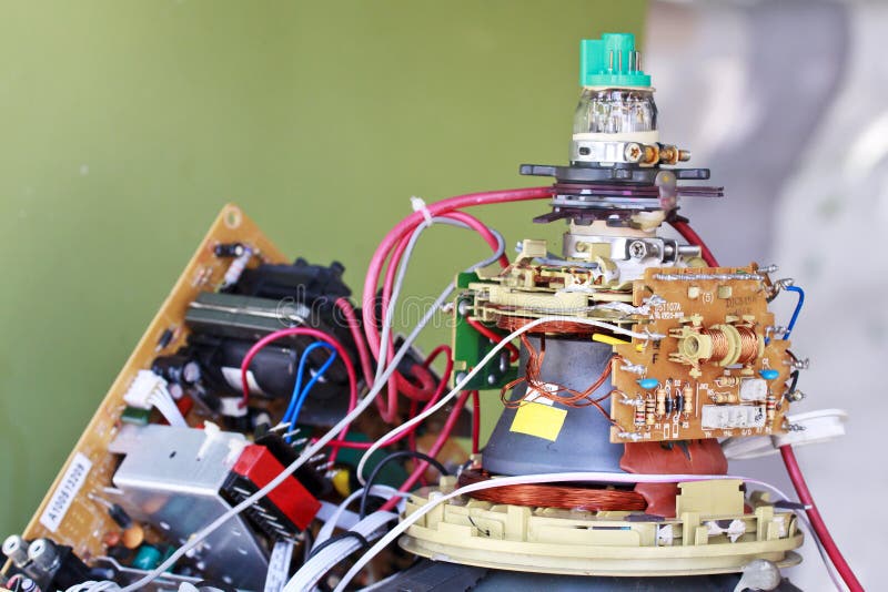 Cathode Ray Tube, Old Television Rear Side Stock Photo - Image of ...