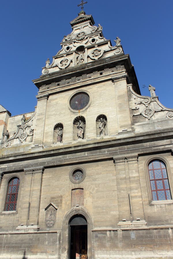 Catholic ancient temple editorial stock photo. Image of lviv - 77288778