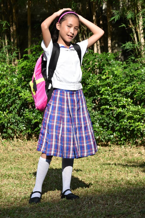 Catholic Asian Girl Student Memory Problems Stock Photo - Image of ...